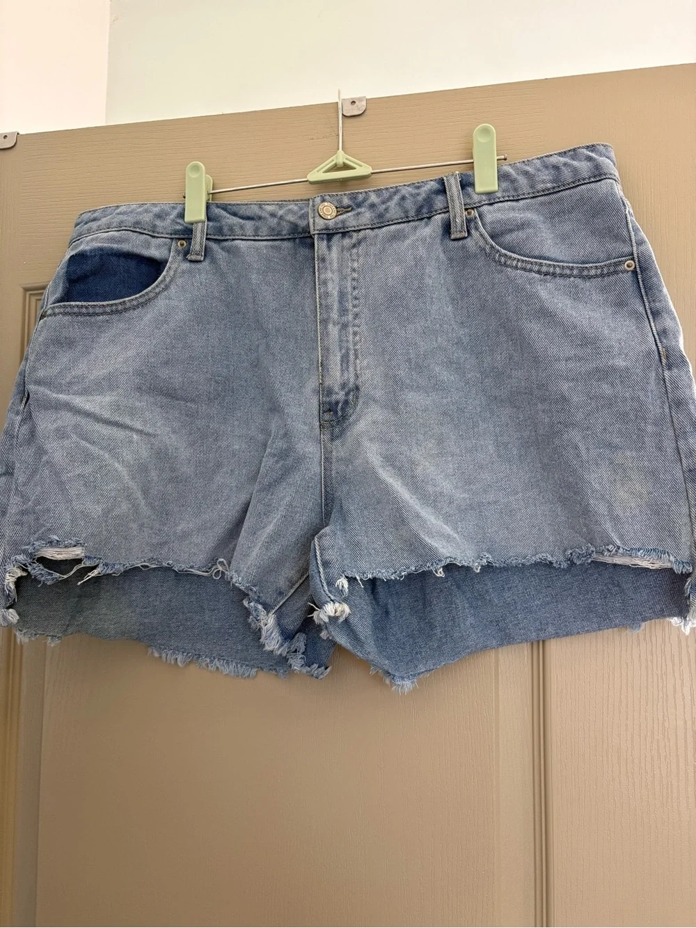 Time and Tru | Shorts | Time And Tru Light Blue Frayed Denim Shorts ...